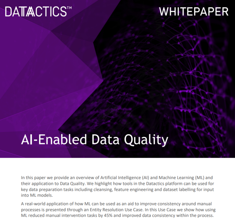 AI-Enabled Data Quality Whitepaper - Datactics