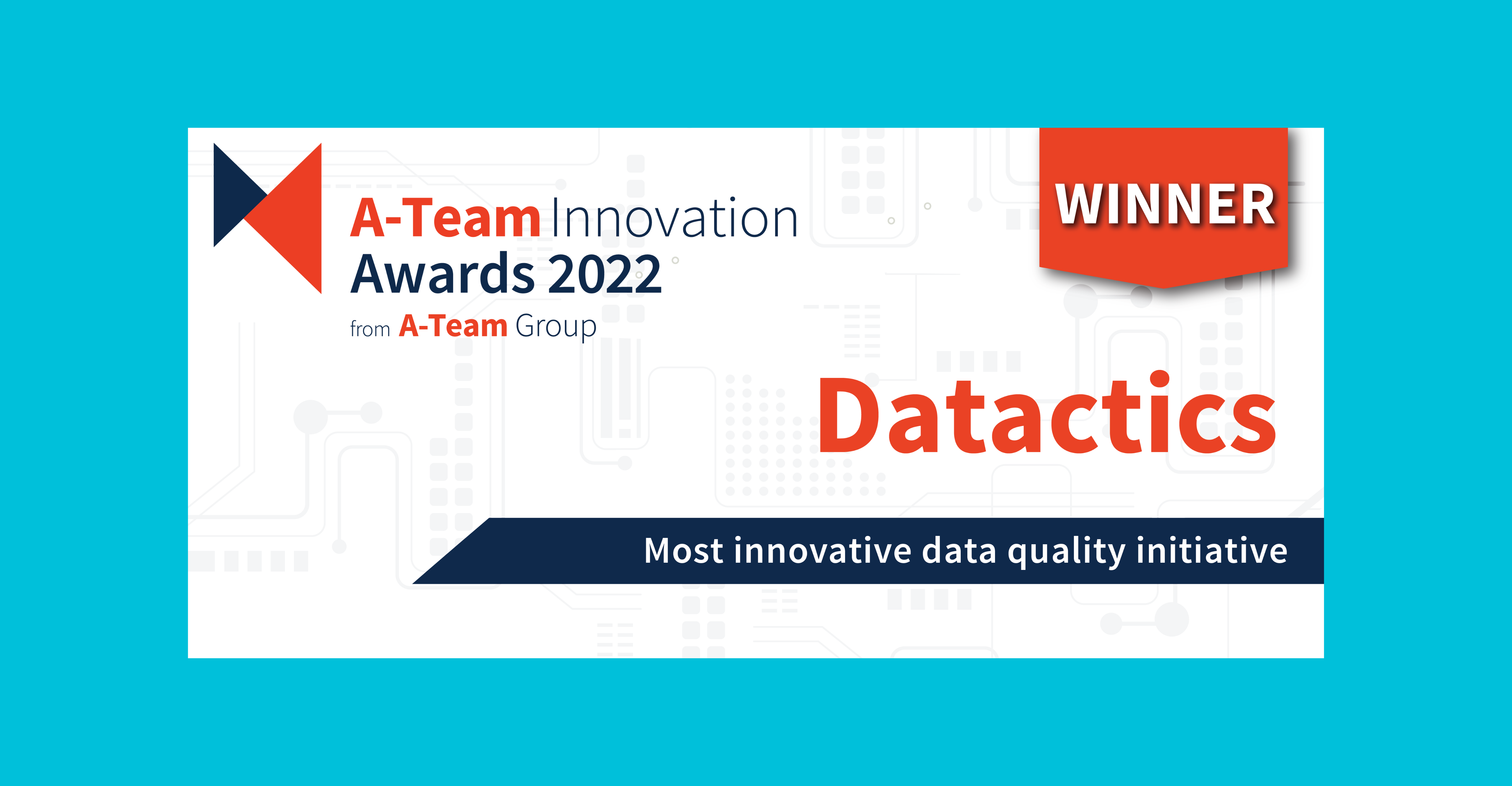 Datactics wins Most Innovative Data Quality Initiative at the A-Team awards